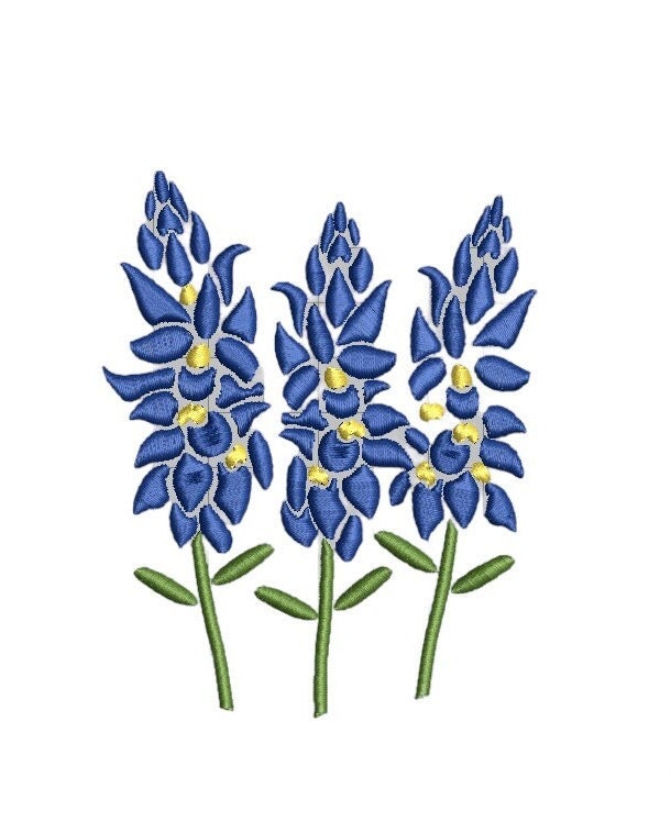 Bluebonnet Embroidery File - Etsy