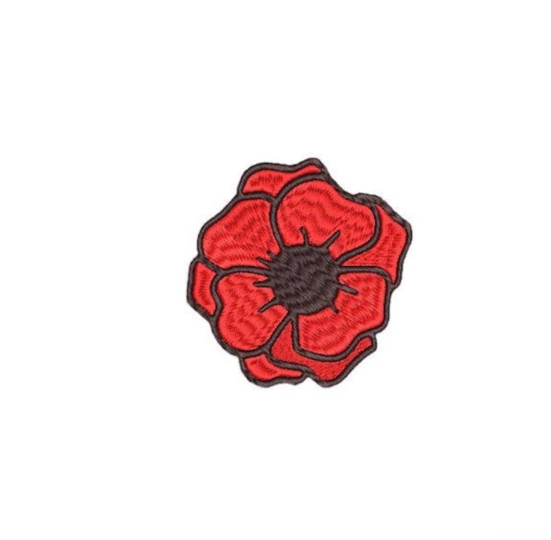 Red Flower Embroidery Design - Etsy
