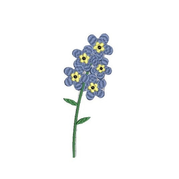 Forget Me Not Embroidery Design - Etsy