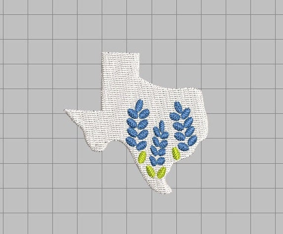 Texas Bluebonnet Embroidery Design - Etsy