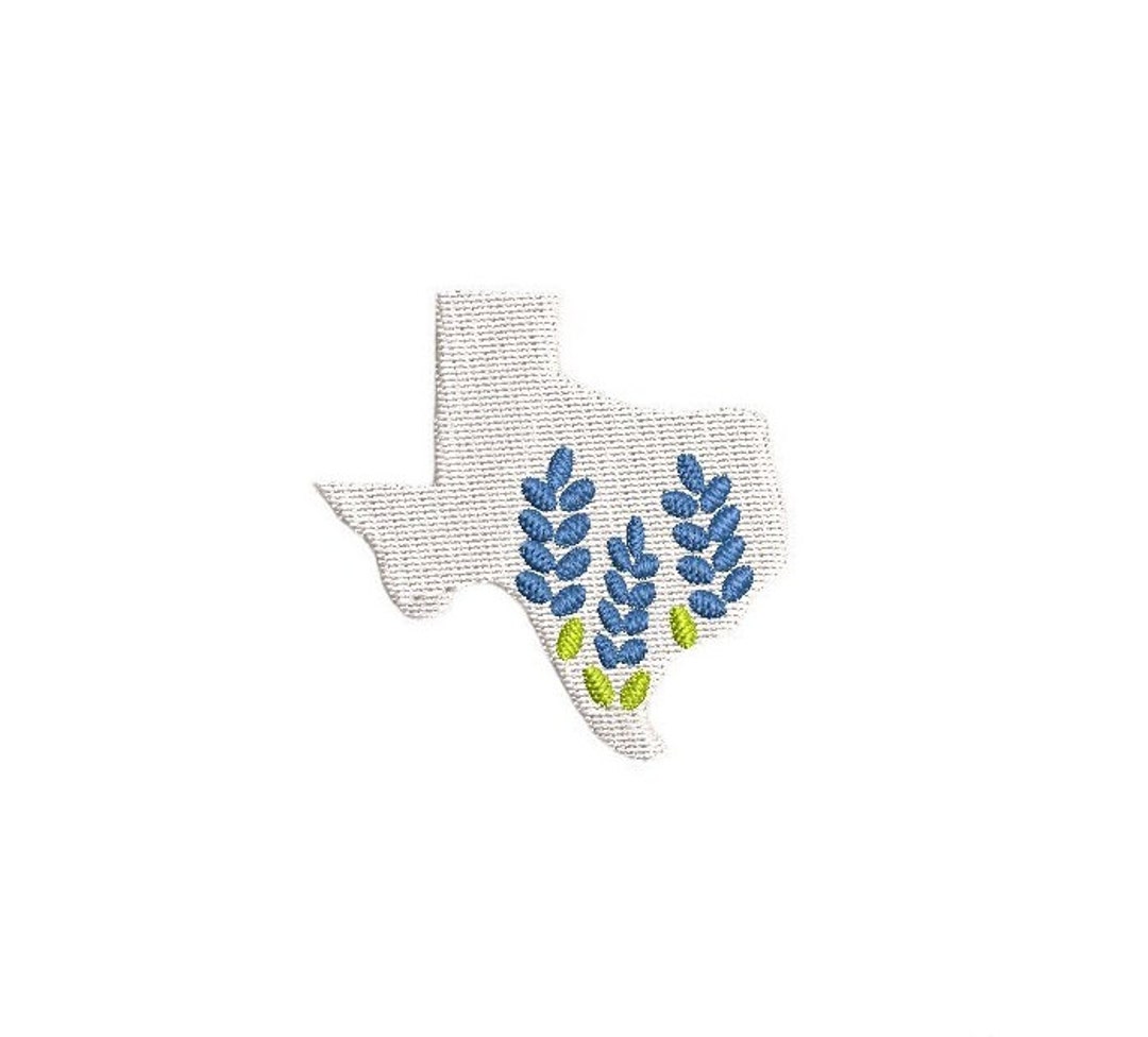 Texas Bluebonnet Embroidery Design - Etsy