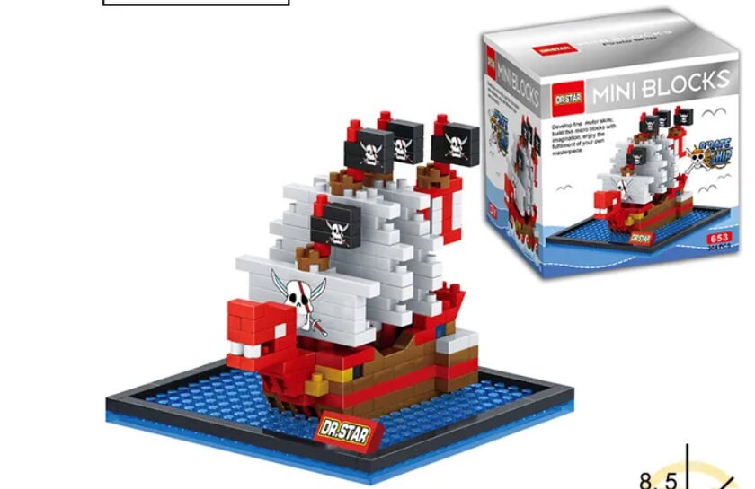 One Piece Lego-style Ship Building Blocks Red Force, Polar Tang ...