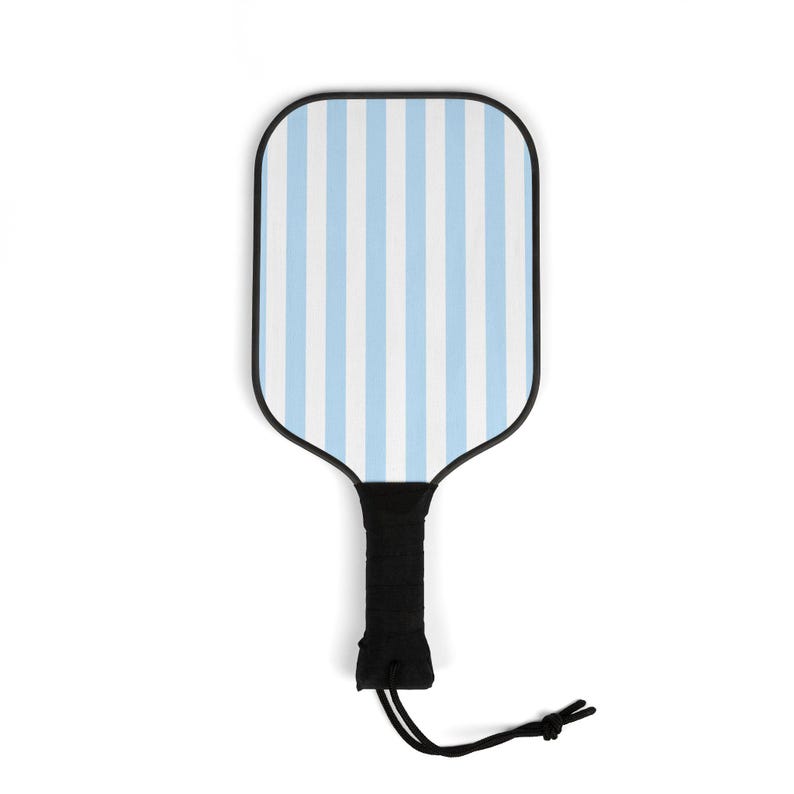 Light Blue Striped Custom Pickleball Set, Pickleball Paddle, Pickleball ...