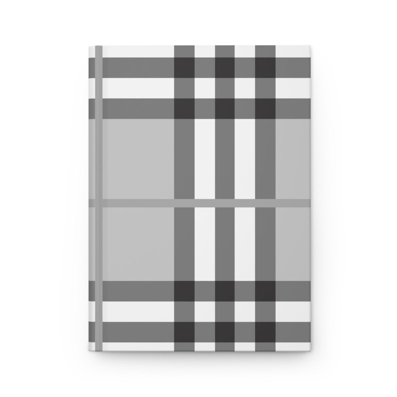 Gray Plaid Print Journal, Journal, Note Book, Writing Paper, Personal ...