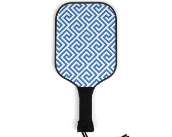 Light Blue Striped Custom Pickleball Set, Pickleball Paddle, Pickleball ...