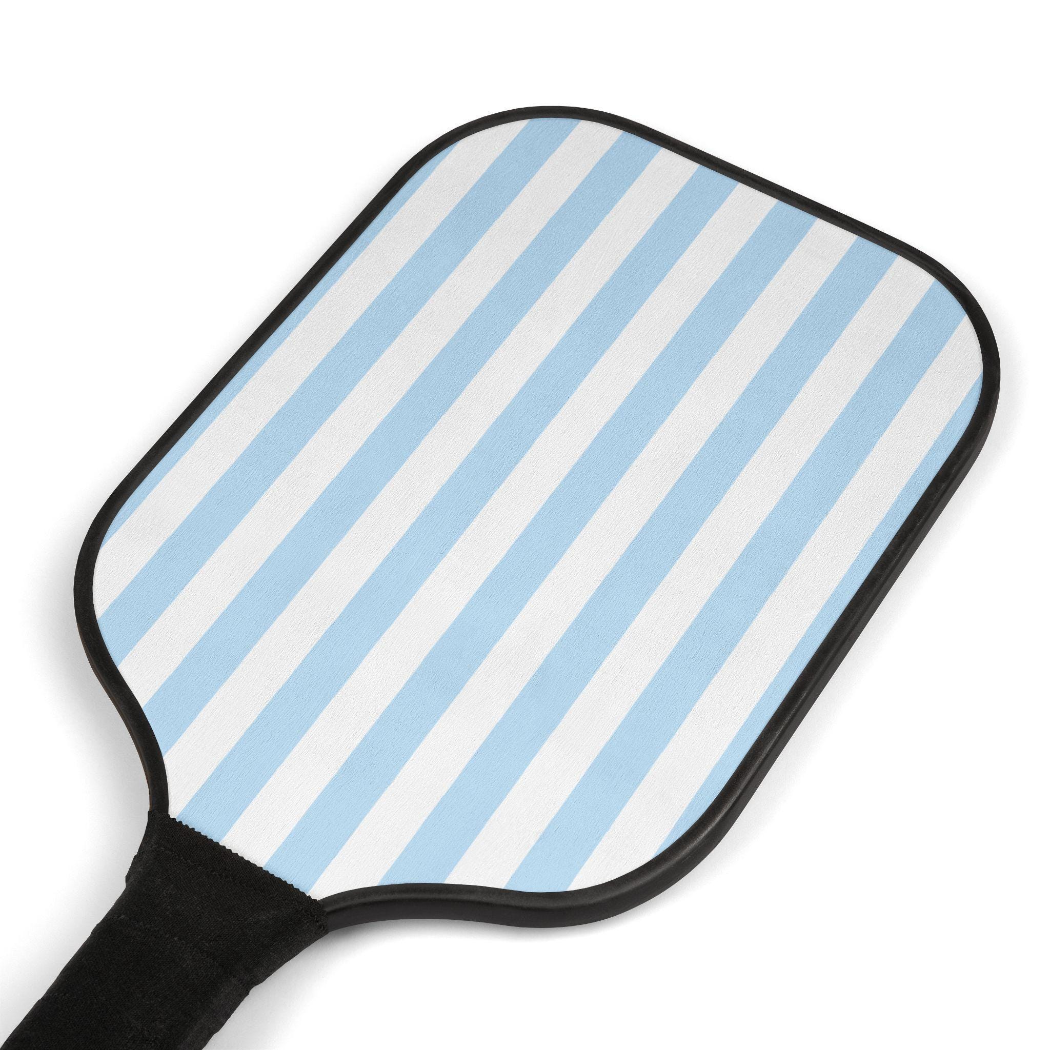 Light Blue Striped Custom Pickleball Set, Pickleball Paddle, Pickleball ...