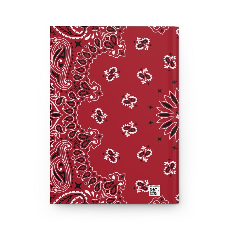 Red Bandana Print Journal, Journal, Note Book, Writing Paper, Personal ...