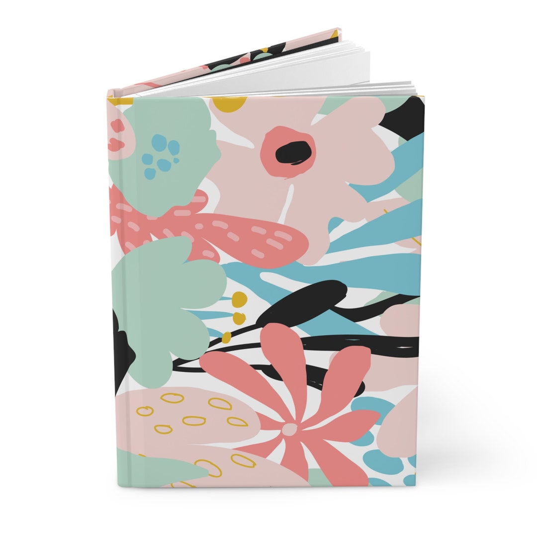 Paste Floral Print Journal, Journal, Note Book, Writing Paper, Personal ...