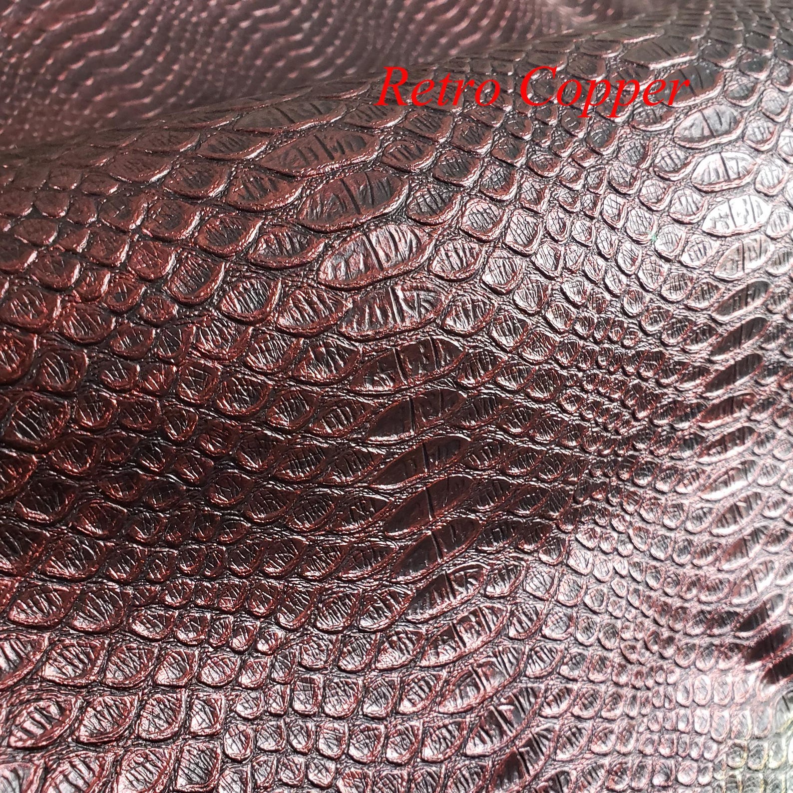 Retro Dragon Scale Skin PU Leather 3D Embossed Snakeskin Upholstery ...