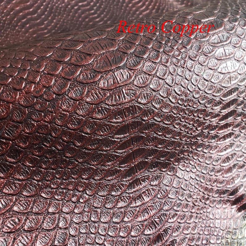 Retro Dragon Scale Skin PU Leather 3D Embossed Snakeskin Upholstery ...