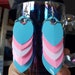Transgender Earrings, 5 Stripe Trans Pride Flag, LGBTQ Scalemail ...
