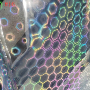 Transparent Holographic Honeycomb PVC TPU Vinyl Fabric Sheet - Etsy