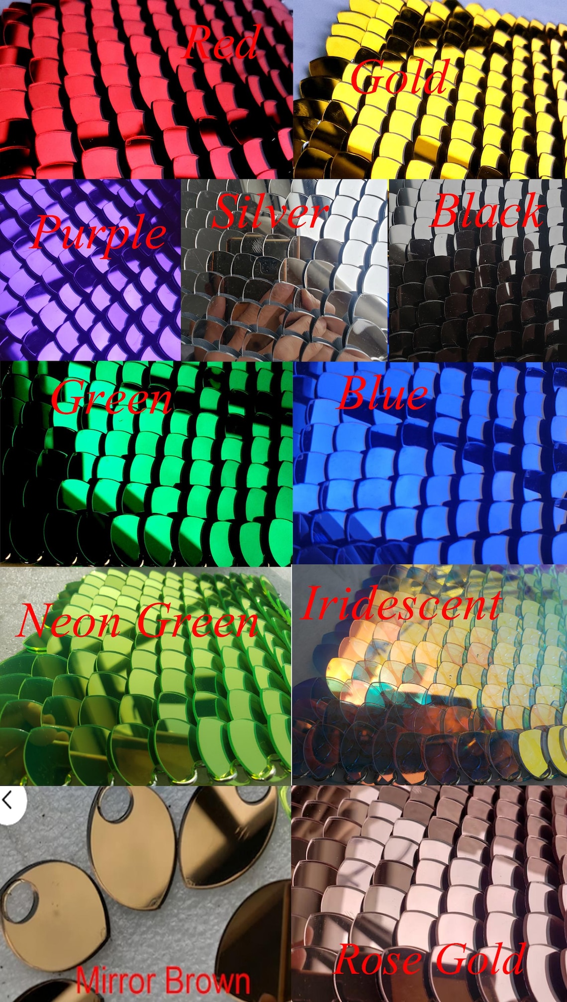 Iridescent Acrylic Dragon Scales for Armor Jewelry Supplier, Medium ...