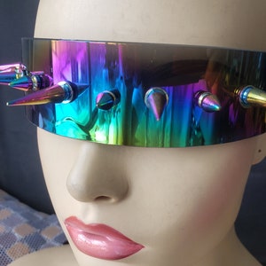 Burning Man Rainbow Spiked Cyberpunk Goggles,rave Festival Goggles ...
