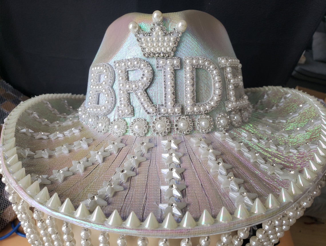 Bridal Cowboy Hat,bride Gypsy Wedding Dolly Parton Costume,cowgirl Hat ...