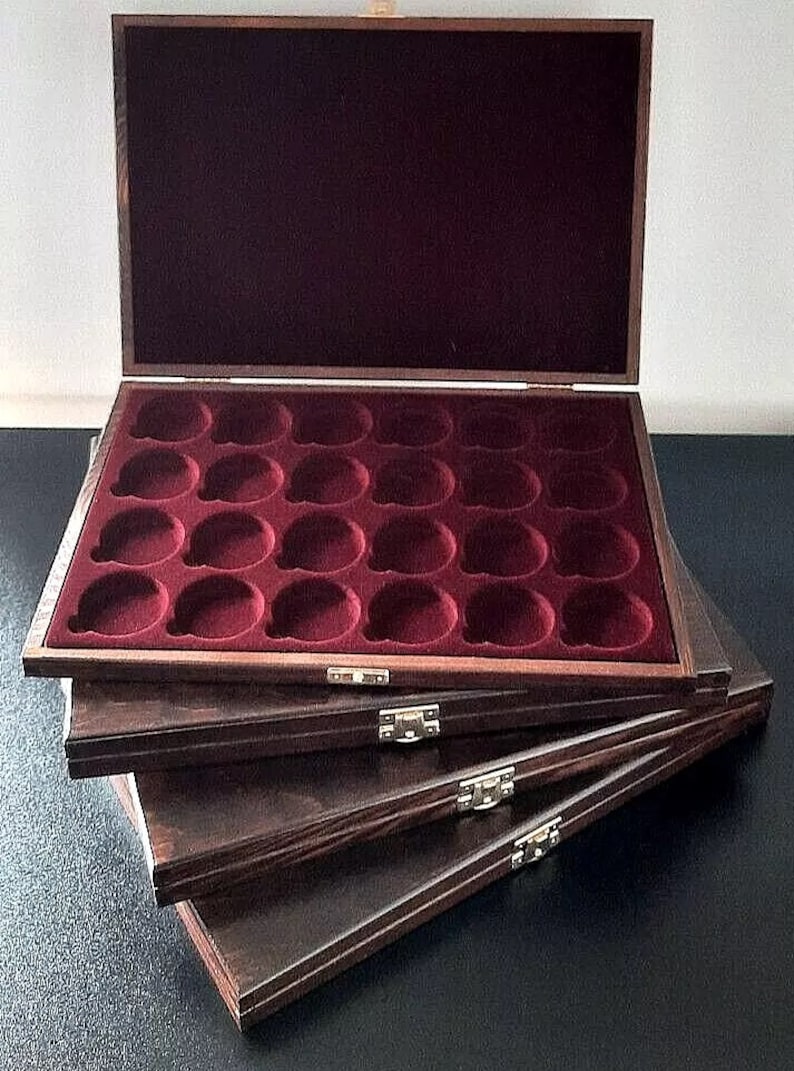 Luxury Wooden Box 1oz Silver Gold Bullion Coin, Display Tray ...