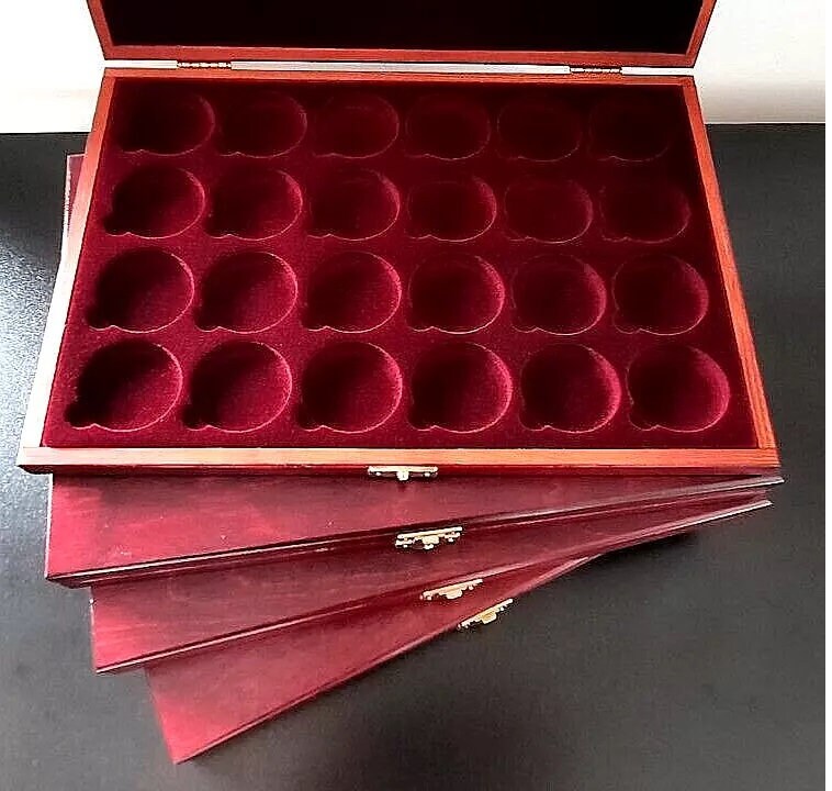 Luxury Wooden Box 1oz Silver Gold Bullion Coin, Display Tray ...