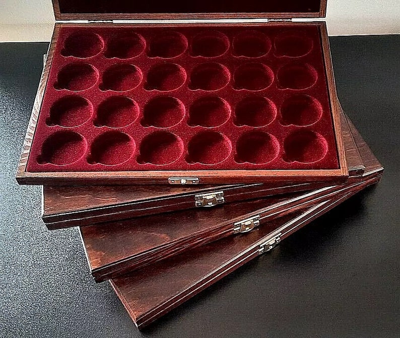 Luxury Wooden Box 1oz Silver Gold Bullion Coin, Display Tray ...