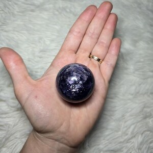 RARE Bloodshot Iolite Sphere 40mm Lolite Chunky Rainbow Flash Water Sapphire Aaa Quality ...