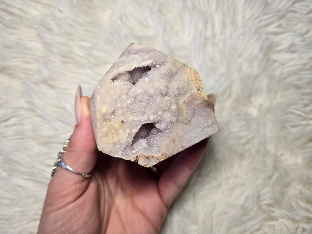 Pastel Pink Amethyst Flower Agate Freeform, 3.5 Inch Size, Beautiful ...
