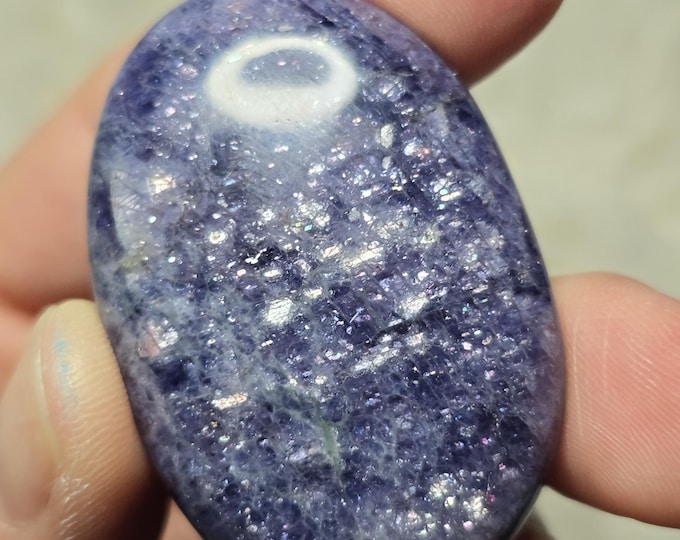 Bloodshot Iolite Palm Stone - Sunstone Lolite - Water Sapphire ...