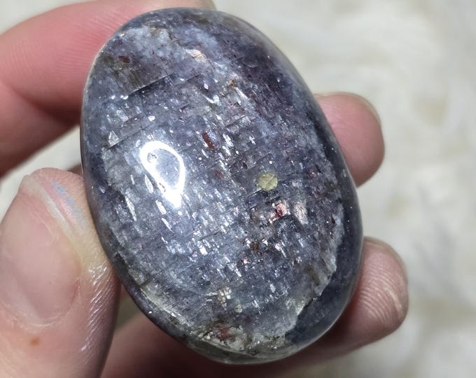 Bloodshot Iolite Palm Stone - Sunstone Lolite - Water Sapphire ...