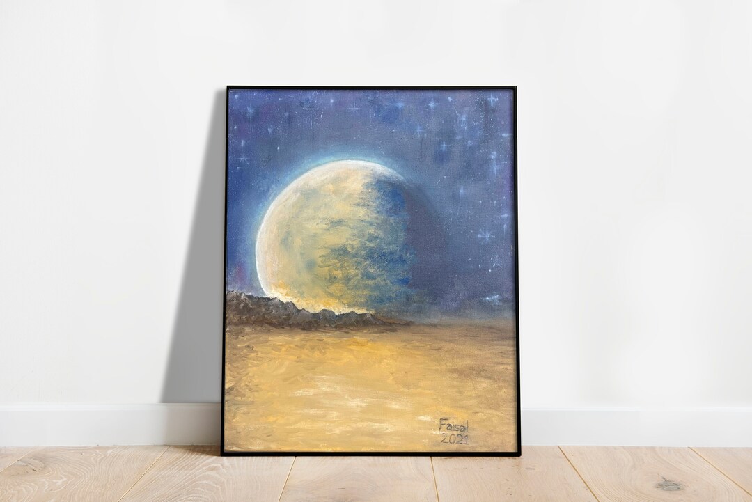 CLAIR DE LUNE Original Oil Painting on Canvas Artwork Wall Art - Etsy