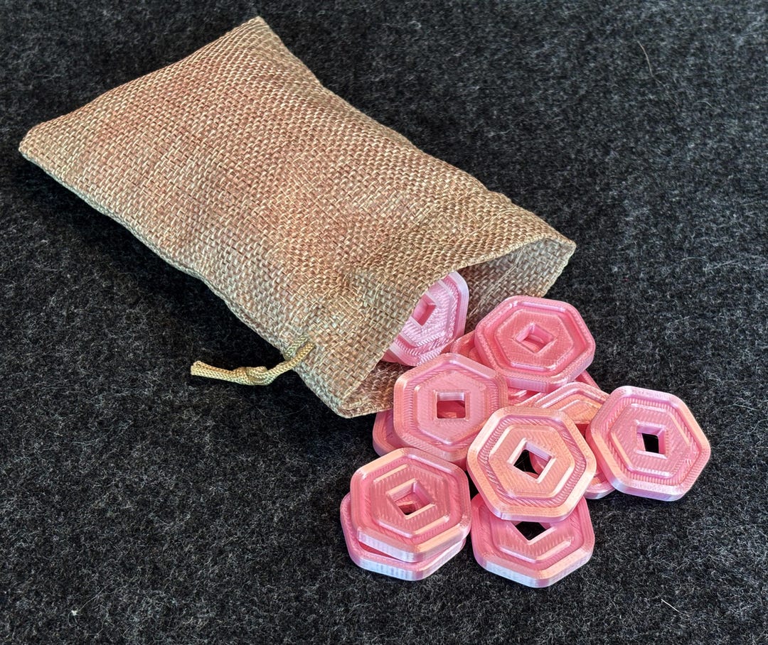 Pink Robux Coins: 3D Printed Roblox Party Favors & Gaming Gifts - Etsy