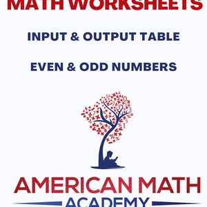 Grade 2 Math: Input and Output Table Even Numbers and ODD - Etsy