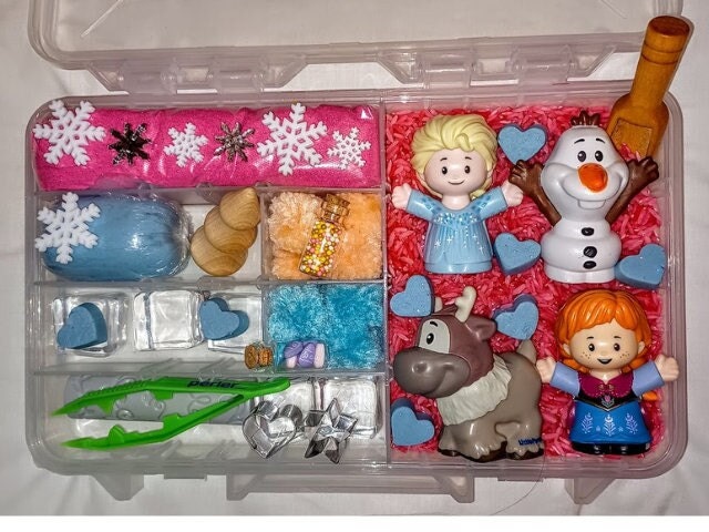 Frozen Elsa and Anna Playdough Kinetic Sand and Sensory Rice Kit - Etsy