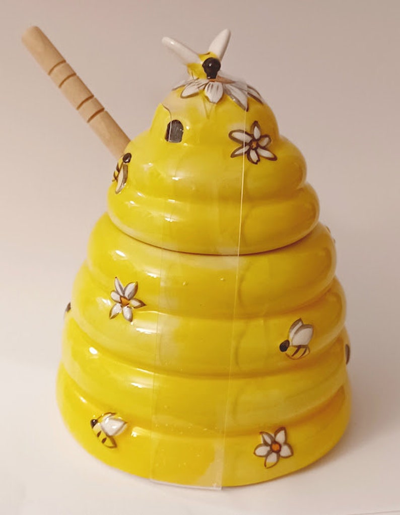Blue Sky Ceramic Beehive Honey Dispenser - Etsy