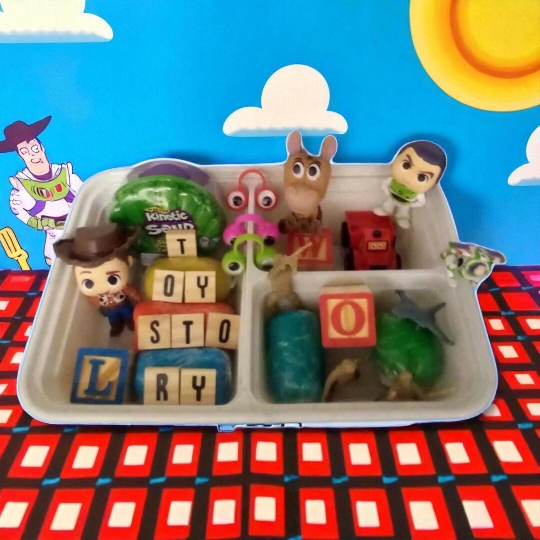 Buzz, Woody, and Bullseye Sensory Kit: Playdough & Magic Sand - Etsy