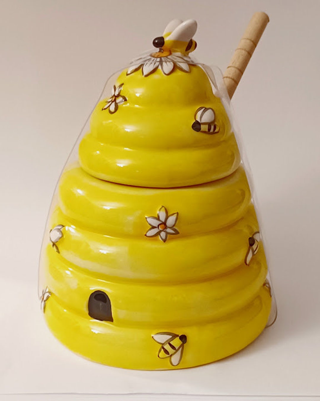 Blue Sky Ceramic Beehive Honey Dispenser - Etsy