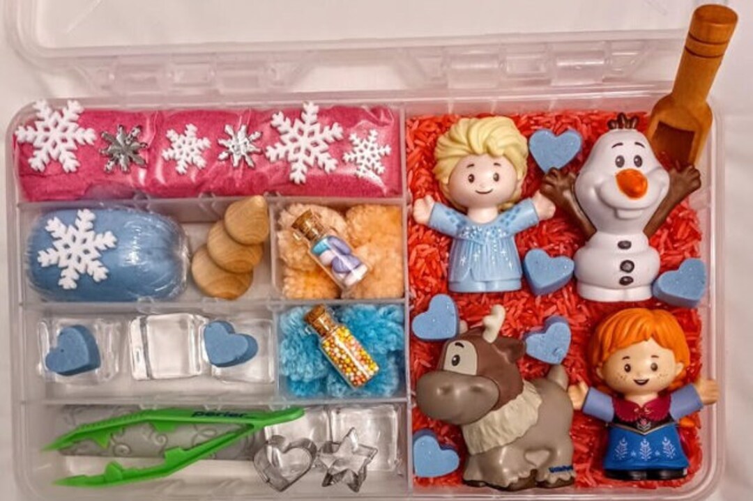 Frozen Elsa and Anna Playdough Kinetic Sand and Sensory Rice Kit - Etsy