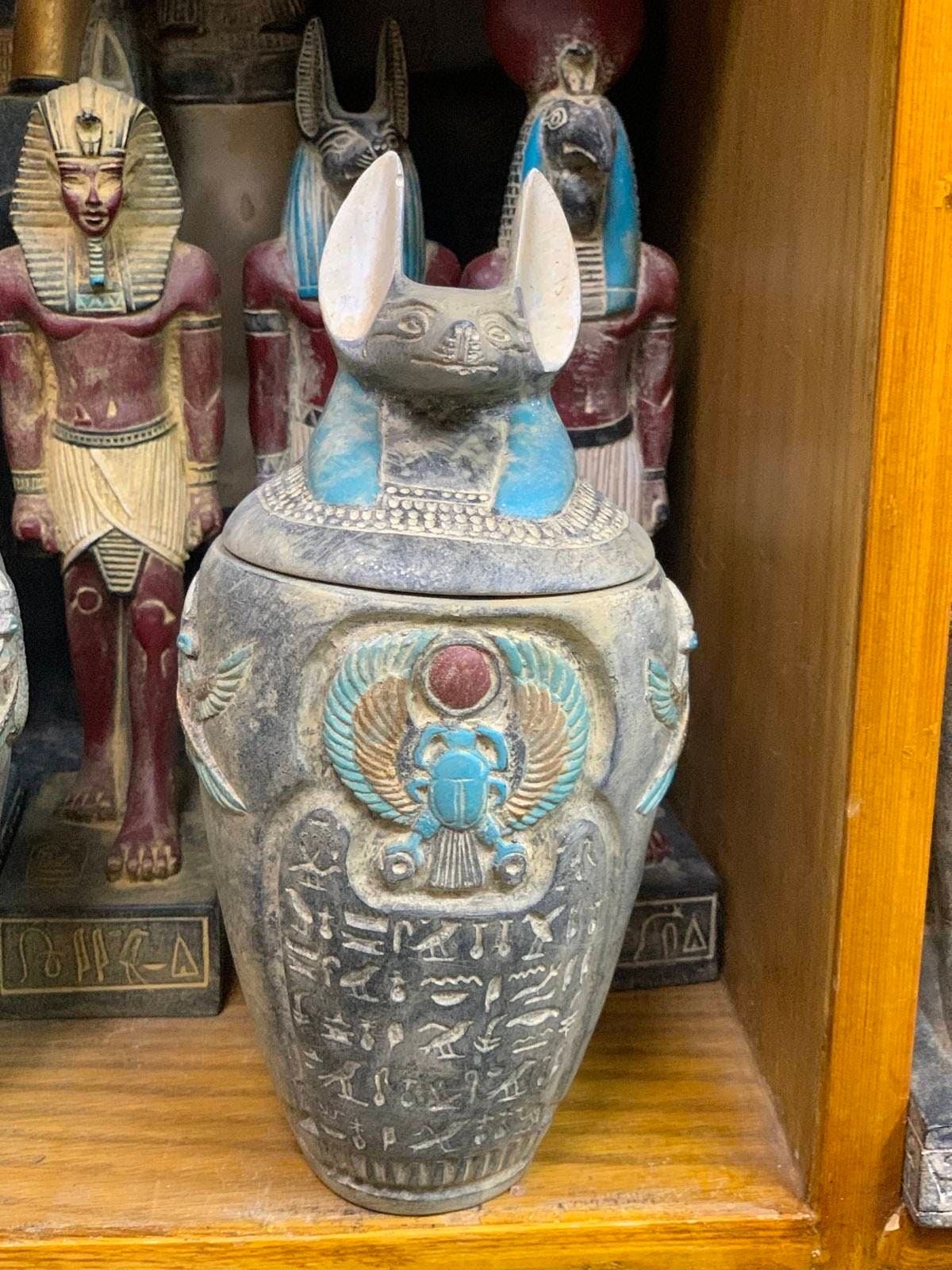 Canopic Jars sons of Horus Jars for Mummification Handmade Egyptian ...