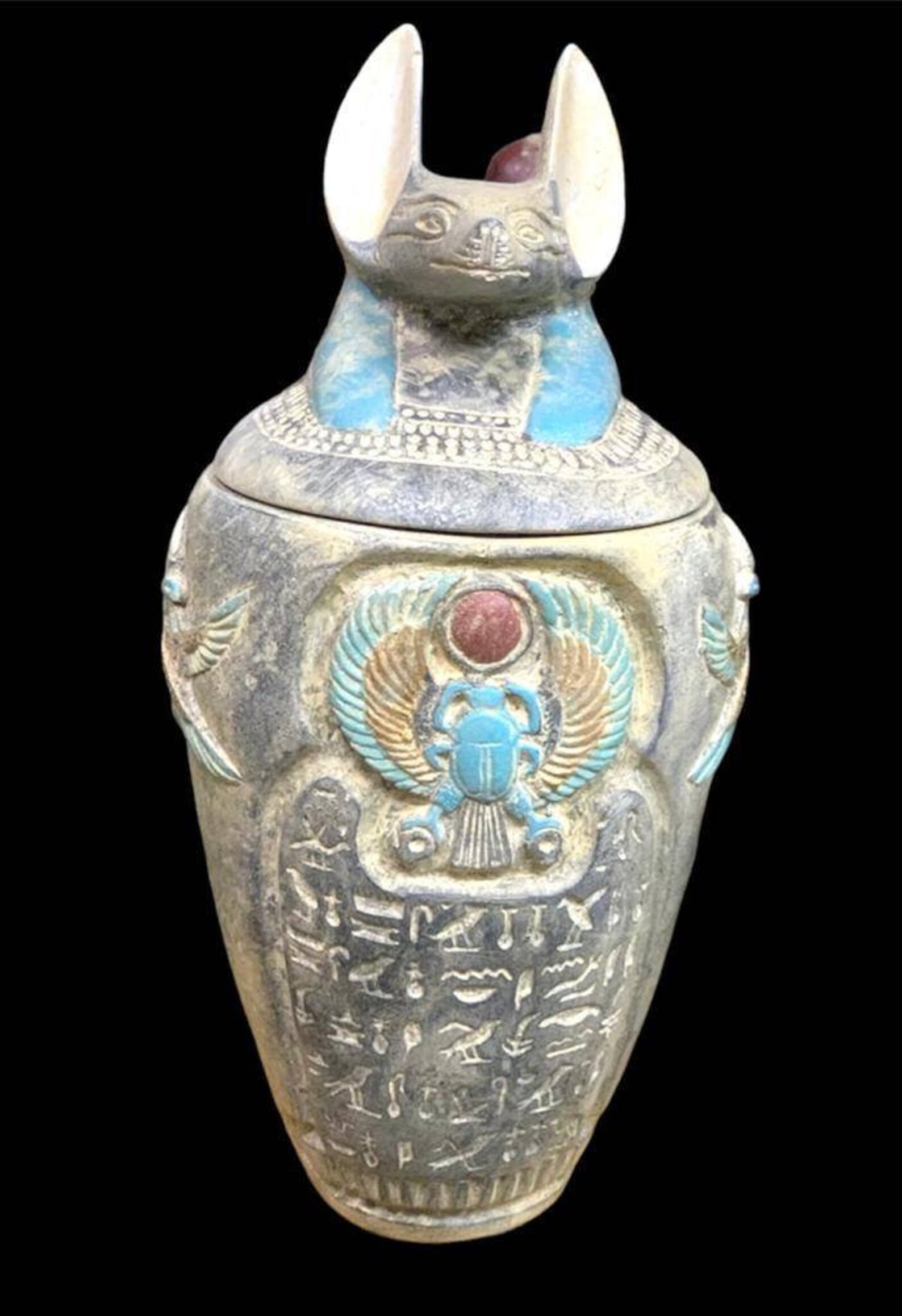 Canopic Jars sons of Horus Jars for Mummification Handmade Egyptian ...