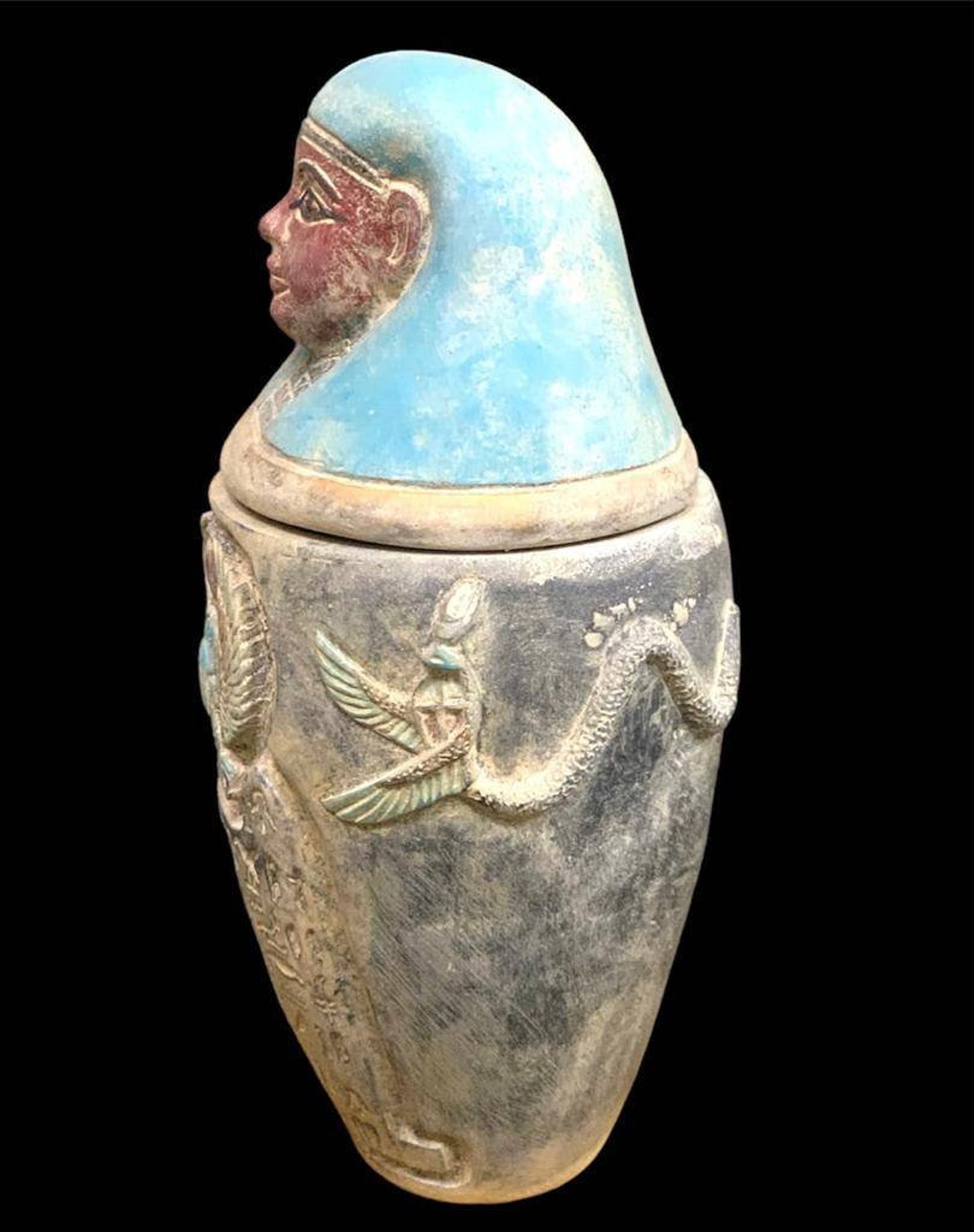 Canopic Jars sons of Horus Jars for Mummification Handmade Egyptian ...