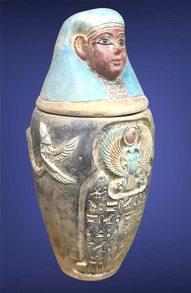 Canopic Jars sons of Horus Jars for Mummification Handmade Egyptian ...