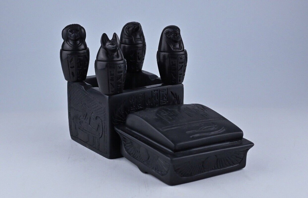 Unique Ancient Egyptian Canopic Jar Box With Isis horus Eye - Etsy