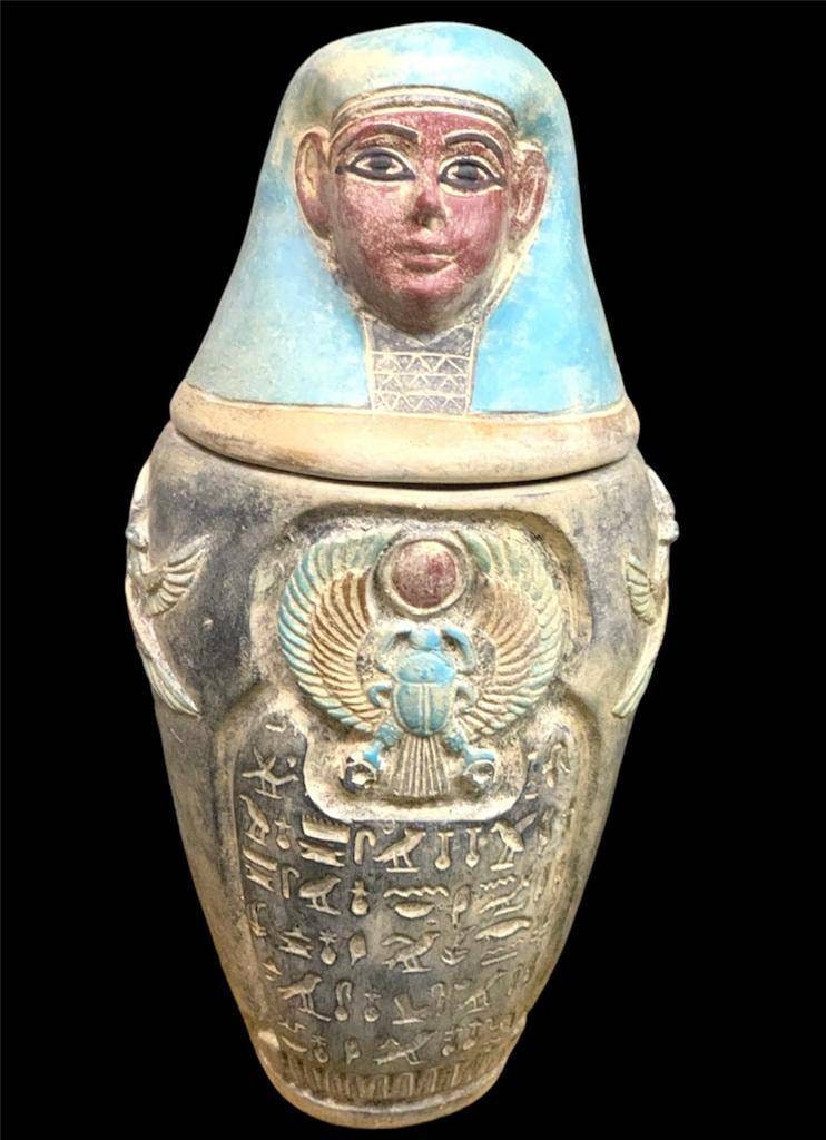 Canopic Jars sons of Horus Jars for Mummification Handmade Egyptian ...