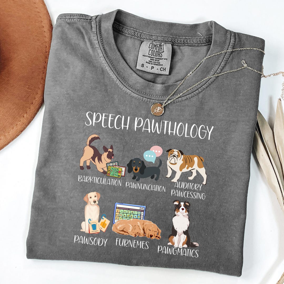 Speech Pathology Funny Dogs Shirt,speech Therapy Dogs Crewneck,speech ...