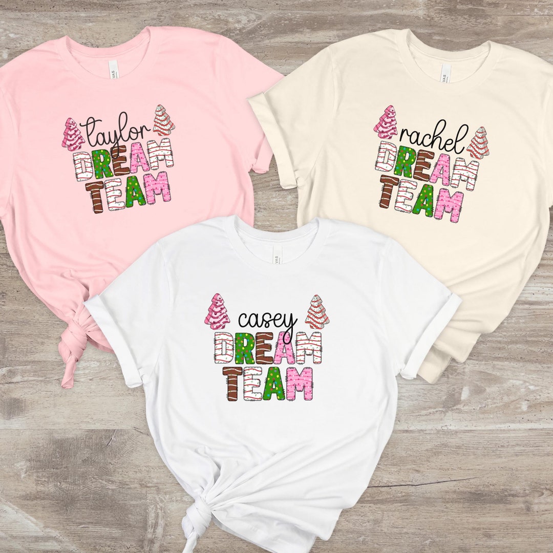 Dream Team Christmas Custom Shirts, Personalized Team Festive Holiday ...