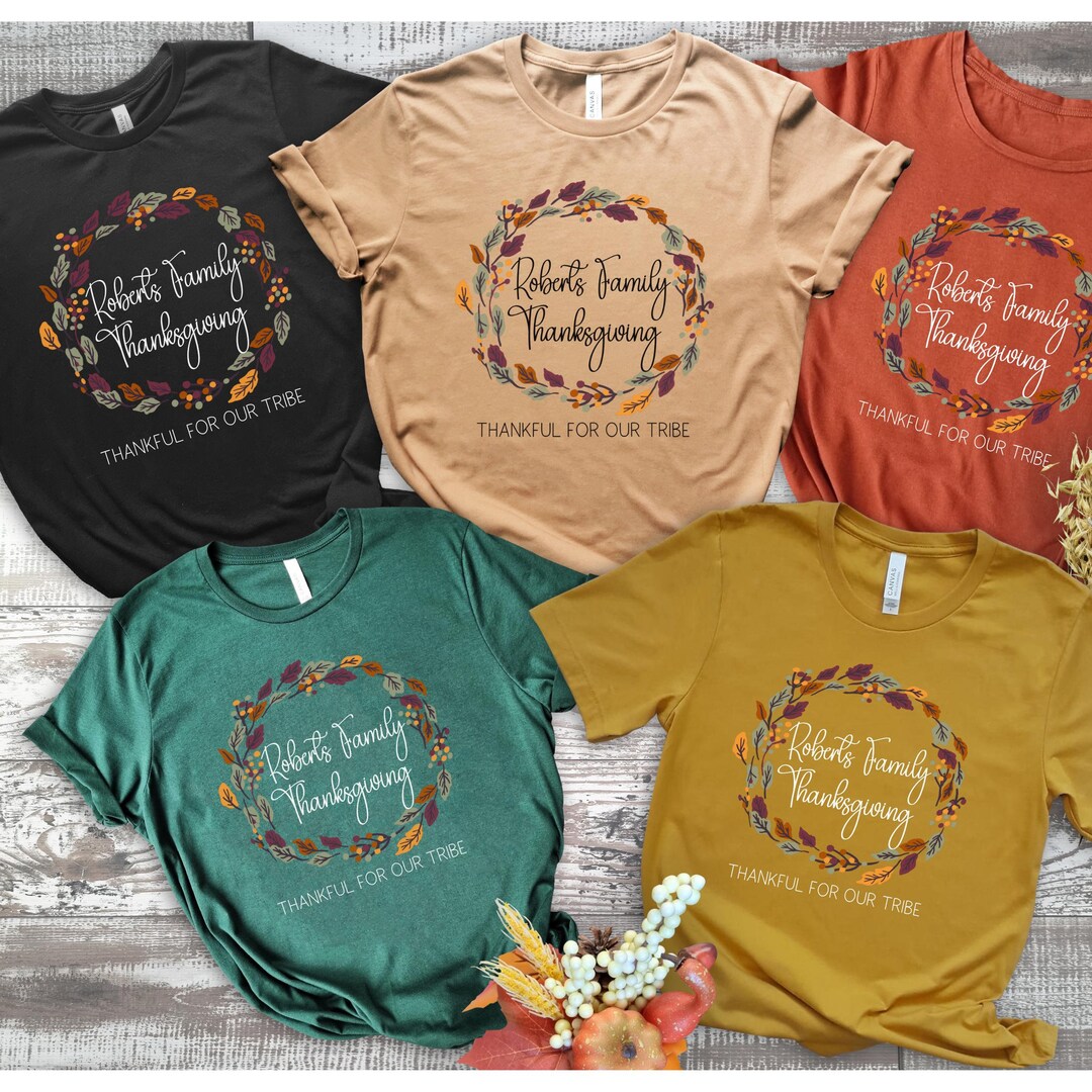 Custom Family Thanksgiving Shirts, Personalized Group Thanksgiving ...