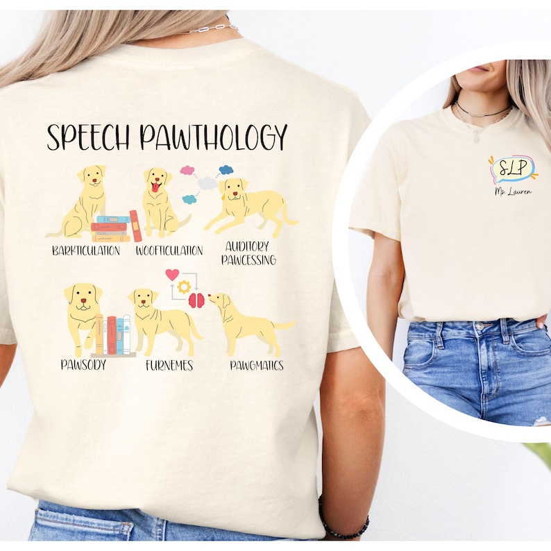 Speech Pathology Custom Funny Dogs Shirt, Comfort Colors Speech Therapy ...