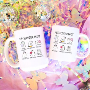 Microbiology Science Cat Mug, Cute Funny Cat Lover Scientist Science ...