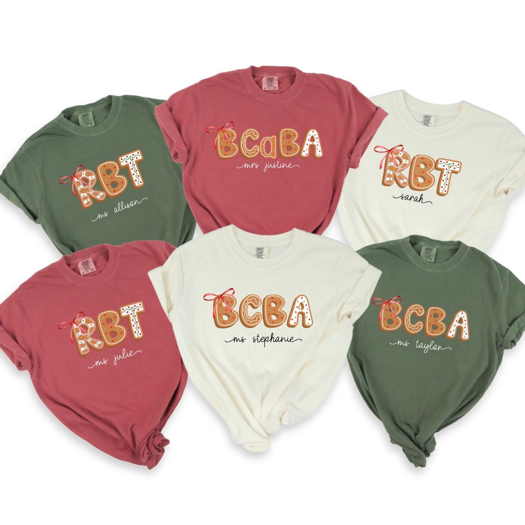 ABA Therapy Christmas Shirts, Custom Registered Behavioral Technician ...