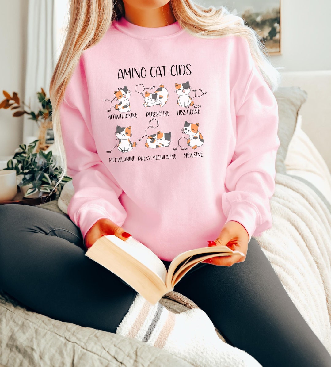 Amino Acid Cats Science Sweatshirt, Chemistry Shirt, Cats in Science ...