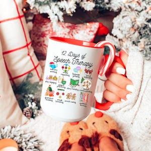 12 Days of Speech Therapy Christmas Mug,gift for Speech Language ...