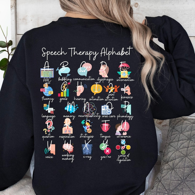 Speech Language Pathology Sweatshirt Personalized Alphabet Crewneck ...