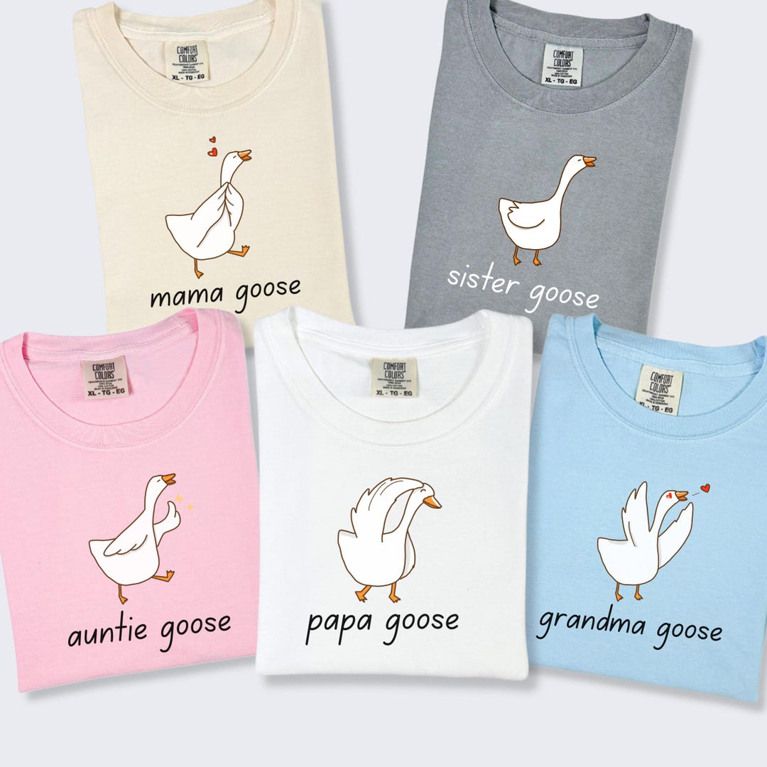 Matching Goose Family Shirts,silly Goose Baby Goose Mama Goose Papa ...